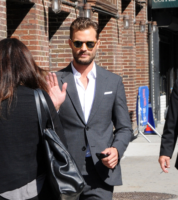 JAMIE DORNAN ATTENDS THE LATE SHOW WITH STEPHEN COLBERT - AUGUST 4TH ...